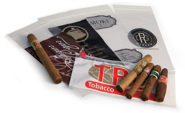 Custom Printed Cigar & Tobacco Bag Zip Locking